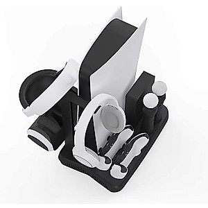Charging Station for PS5 VR, PS VR Charging Display Stand - Showcase, Cool, Charge, and Display your PS5 VR - Playstation 5 Vertical Stand, Fan, Controller Charger and Hub