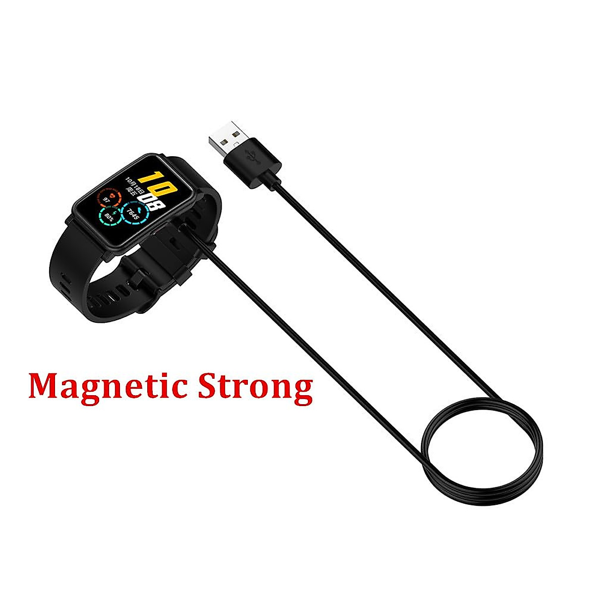 2-Pack Charger Cable for Huawei Band 8 7 6 Pro Fitness Tracker, USB Magnetic Charging Cords Accessories for Huawei Smartwatch Fit, Fit 2, Fit Mini, 3.3ft