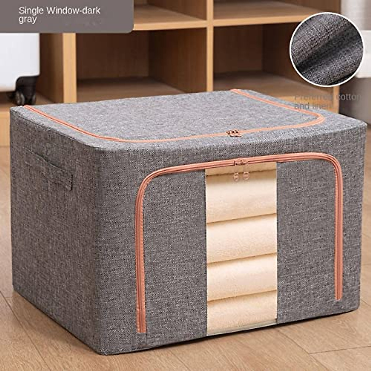 KBREE Wardrobe Storage Box Large Size Clothes Quilt Storage Box Fabric Dormitory Extra Large Household Folding Storage Box
