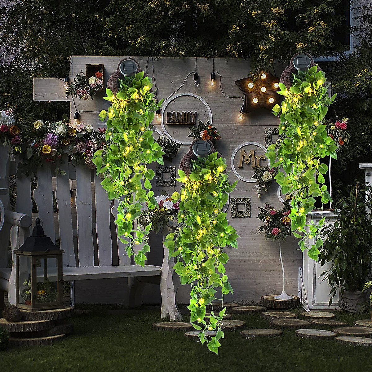 2 Pack Solar Watering Can Lights Garden Decor, Waterproof Solar Fairy Lights Hanging Solar Lantern Lights for Patio, Landscape, Pathway, Flower Bed, Gardening Gifts - 8 Modes (Lvy)