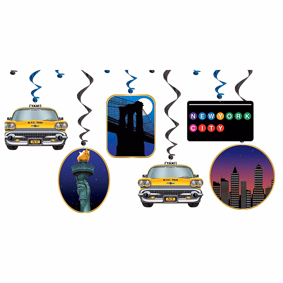 TCS Party Bundles New York City Decorations 28 Piece Bundle Banner Photo Fun Signs Street Signs