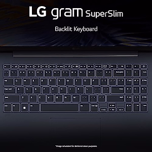 LG gram SuperSlim15.6” OLED Laptop, Intel 13th Gen Core i7 Evo Platform, Windows 11 Home, 32GB RAM, 2TB SSD, Neptune Blue