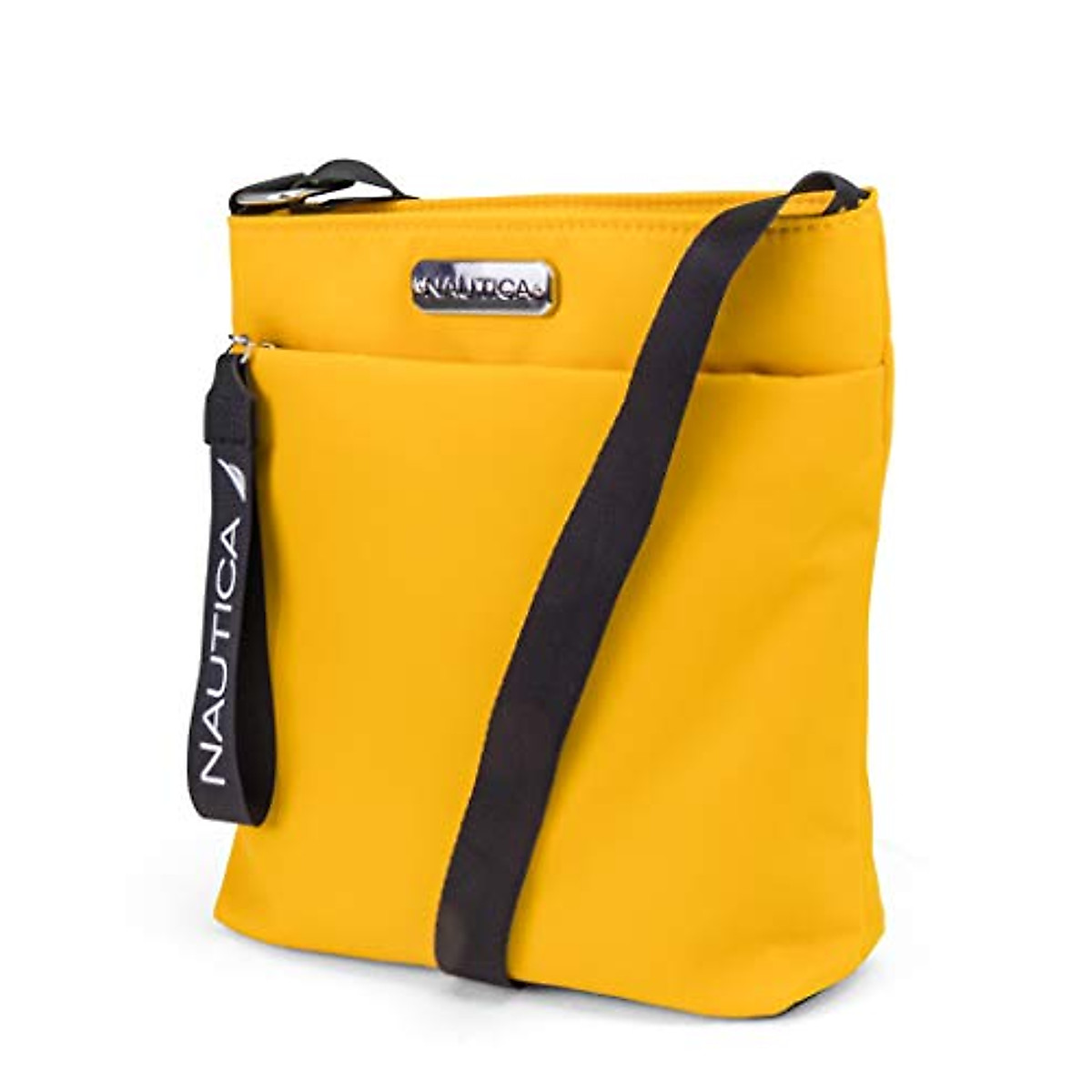 Nautica womens Diver Nylon Small Crossbody Bag Purse With Adjustable Shoulder Strap Cross Body, Sunny (Yellow), One Size US