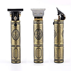 Bastmei Professional Mens Hair Clippers 0mm Zero Gapped Cordless Hair Trimmer Rechargeable Grooming Kits For Men T-Blade Beard Trimmer