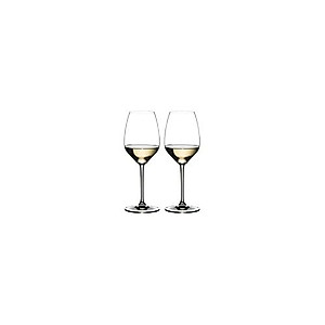 Riedel Extreme Riesling Wine Glass Set of 4( 2-Pack, Clear) with Large Microfiber Polishing Cloth and Wine Pourer Bundle (4 Items)