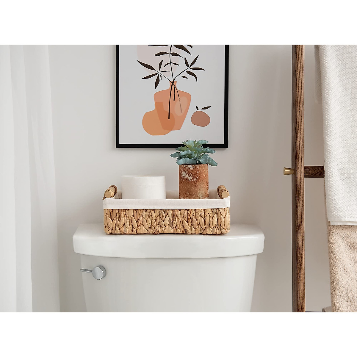 StorageWorks Water Hyacinth Wicker Baskets for Organizing