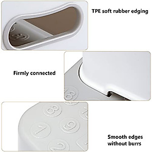 Two Step Stool for Kids, Double up Toddler Step Stool for Potty Training, Anti-Slip Sturdy Child Step Stool for Toilet, Bathroom, Sink, Kitchen, Grey