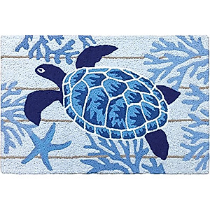 Jellybean Indigo Sea Turtle Accent Rug 20 x 30 inches
