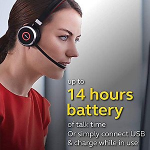 Jabra Evolve 65 Bluetooth Stereo Wireless Headset - Compatible with Computers, Macs, and Mobile Devices, and Ideal for Voice and Video Apps like Zoom, Teams, and Meet Plus, GTW Spare Cushions Included