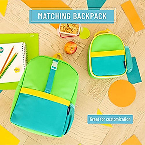 Wildkin Pack-it-All Kids Backpack Bundle with Clip-in Lunch Box (Monster Green)