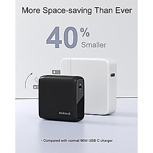 Nekteck 100W USB C Charger [GaN Tech & USB-IF Certified], PD 3.0 Adapter with Foldable Plug, Fast Wall Charger Compatible with MacBook Air/Pro, iPad Air/Pro, iPhone and More (Support MagSafe 3).