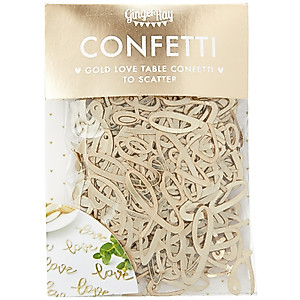 Ginger Ray Gold Scripted Wedding Love Table Confetti Scatter Decoration