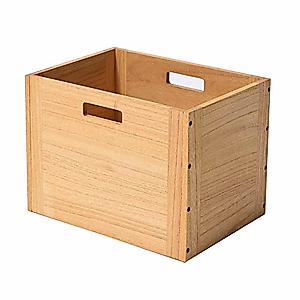 KIRIGEN Stackable Wood Storage Cube/Basket/Bins Organizer for Home Books Clothes Toy Modular Open Cubby Storage System - Office Cubical Bookcase Closet Shelves C26-NA