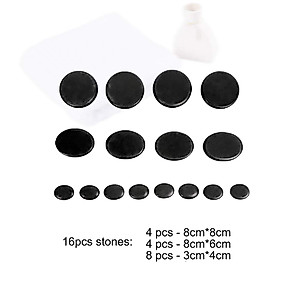 Goodtar Portable Hot Stones Warmer Set Spa Salon Massage Digital Electric Heater Kit with 16 Basalt Stones