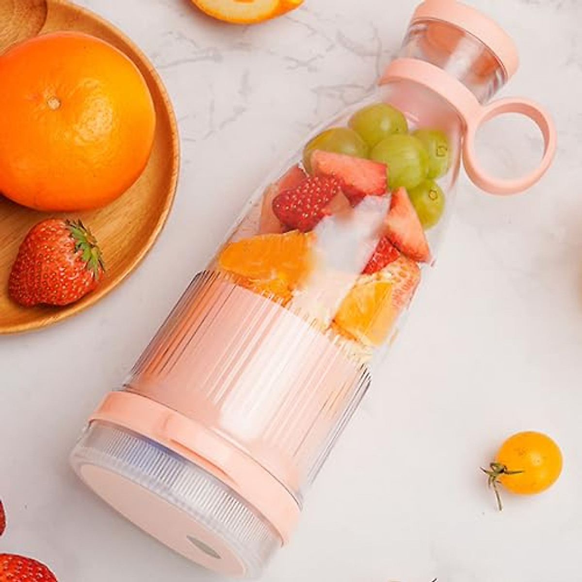 Portable Blender Mini Fruit Juicer Mixer Travel Blender Bottles Small Juice Extractor For Traveling Gym Office Small Electric Blender Juice Extractor