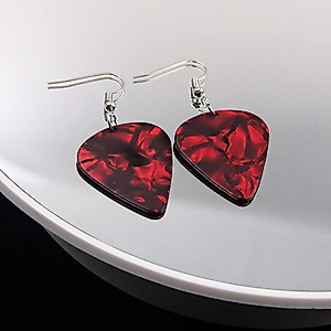 FunBoat Eddie Munson Guitar Pick Earring - Rock Music Earrings - Halloween Costume Jewelry Gifts for Women Men (Eddie Earring)