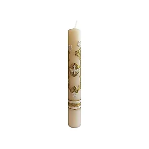Candle for Baptism, Confirmation or Wedding Prayer - Cirio para Bautizo, Confirmacion O Boda Handmade Gift Catholic