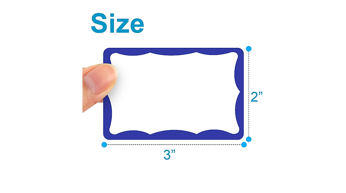 390Pcs Name Tags, 3in x 2in Name Tag Stickers, Name Tags Sticker for ...
