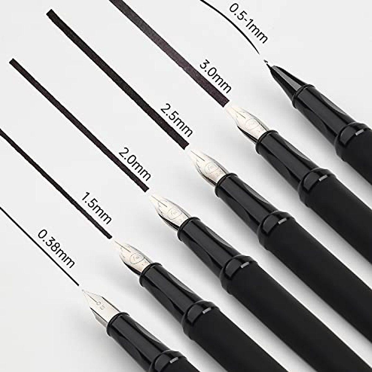 GC QUILL Calligraphy Pens Set 64pcs - Calligraphy Fountain Pen Set with 3 Fountain Pens, 7 Varied Nibs, 54 Ink Cartridges(10 Colors) - Writing, Drawing and Calligraphy Practice for beginner GC-F354