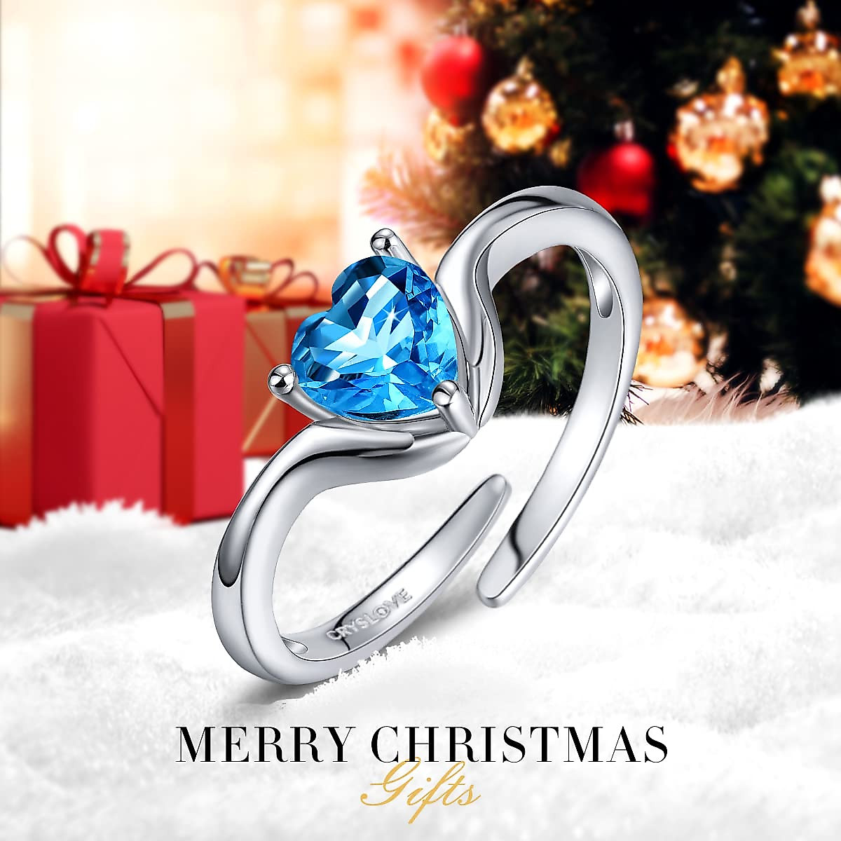 ANNA QUEEN Mother's Day 925 Sterling Silver Hug Birthstone Rings for Women Adjustable Open Promise Statement Ring for Couple Mom Wife Girlfriends