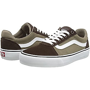 Vans Unisex Ward Deluxe Retro Suede - Low Platform Lace-up Sneaker - Brown/White Women 12 Men 10.5