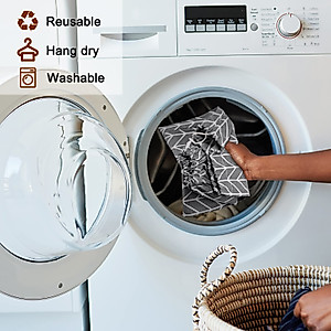 Plastic Bag Holder, Large Grocery Bags Holder, Wall Mount Garbage Plastic Bag Organizer, Shopping Bag Storage Dispenser Trash Bag Holder ​for Home Kitchen Travelling Drawstring Washable, 2 Pack (Gray)