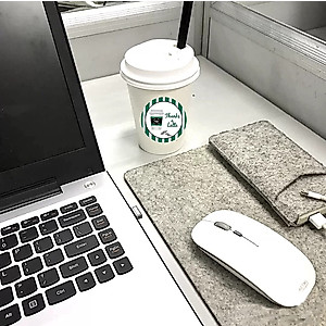 Thanks A Latte Stickers,1.5 Inch Customer Appreciation Labels for Favors Bags,Envelope Seals,Goodie Bags,Suitable for Small Business,Cafe,500 Pcs Per Roll