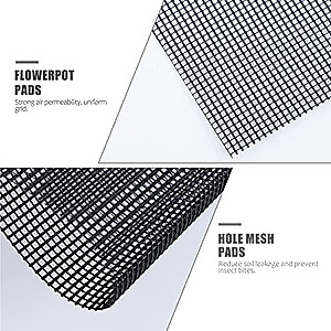 Hemoton 10pcs Flower Pot Bottom mesh Anti- Gasket Flower Pot Hole mesh pad Bonsai Bottom Grid mat Planter Bonsai Pot Bottom Grid Mat Mesh Bonsai Pot mesh Gasket Screen or Potted Plant