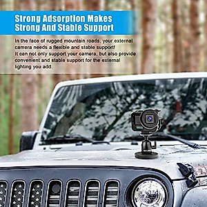 Magnetic Camera Stand Magnetic Foot Mini Ball Head Heavy Duty Metal Securely Attaches to Steel or Other Magnetic Surfaces