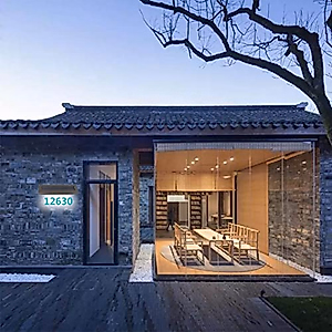 Solar Lights Outdoor for House Numbers - Black Aluminum Adjustable Angle Outdoor Solar Light for Address Sign Plate - Wall Light for Home,Garden,Patio and Yard