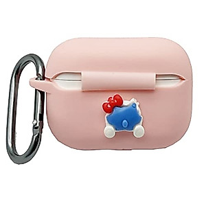 Cartoon Case for Airpods Pro 2nd Generation 2022,Seadream Kawaii Silicone Protective Cover 3D Cute Cat Animal Character Case Cover with Metal Keychain Compatible with Airpods pro 2nd