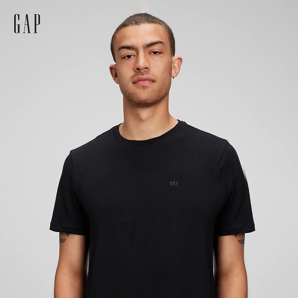 GAP Mens Everyday Short Sleeve T-Shirt T Shirt, Black Combo, Medium US