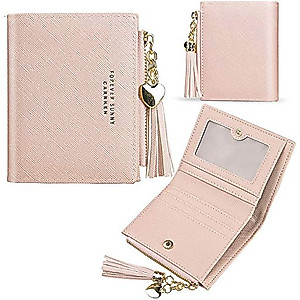 Yafanqi Small Wallets for Women Slim Coin Purse Zipper ID Card Holder Compact Cute Clutch Purses for Girls