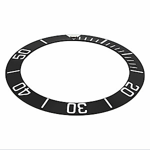 Ewatchparts Bezel Insert Compatible With Tag Heuer Aquaracer 41mm Case WAB2010, WAB2011 Watch Black