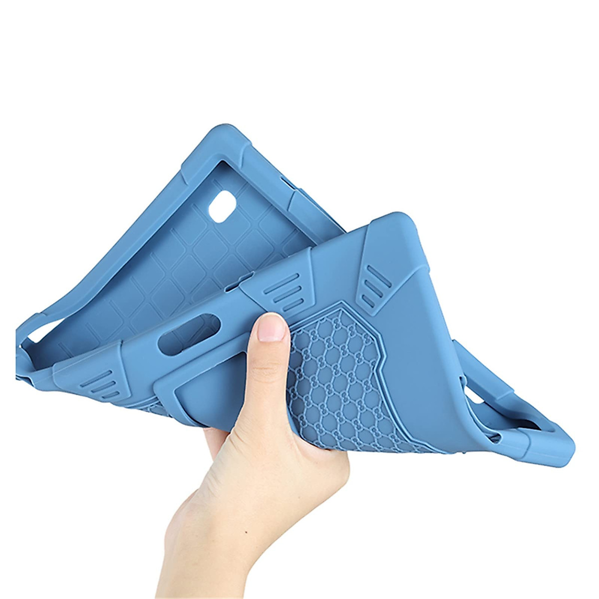 HminSen Case for YELLYOUTH 10.1 inch Android Tablet, Silicone Adjustable Stand Cover Compatible with Hoozo 10,Wecool 10.1 Inch Android Tablet, ZONKO 10.1 Inch Tablet (Black)