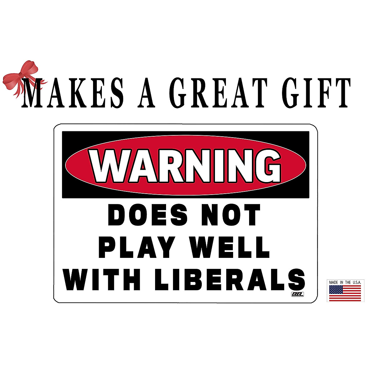 Rogue River Tactical Warning Does Not Play Well with Liberals Gun Cleaning Mat Bench Pad Gift for Gun Owner Conservative or Republican Gift