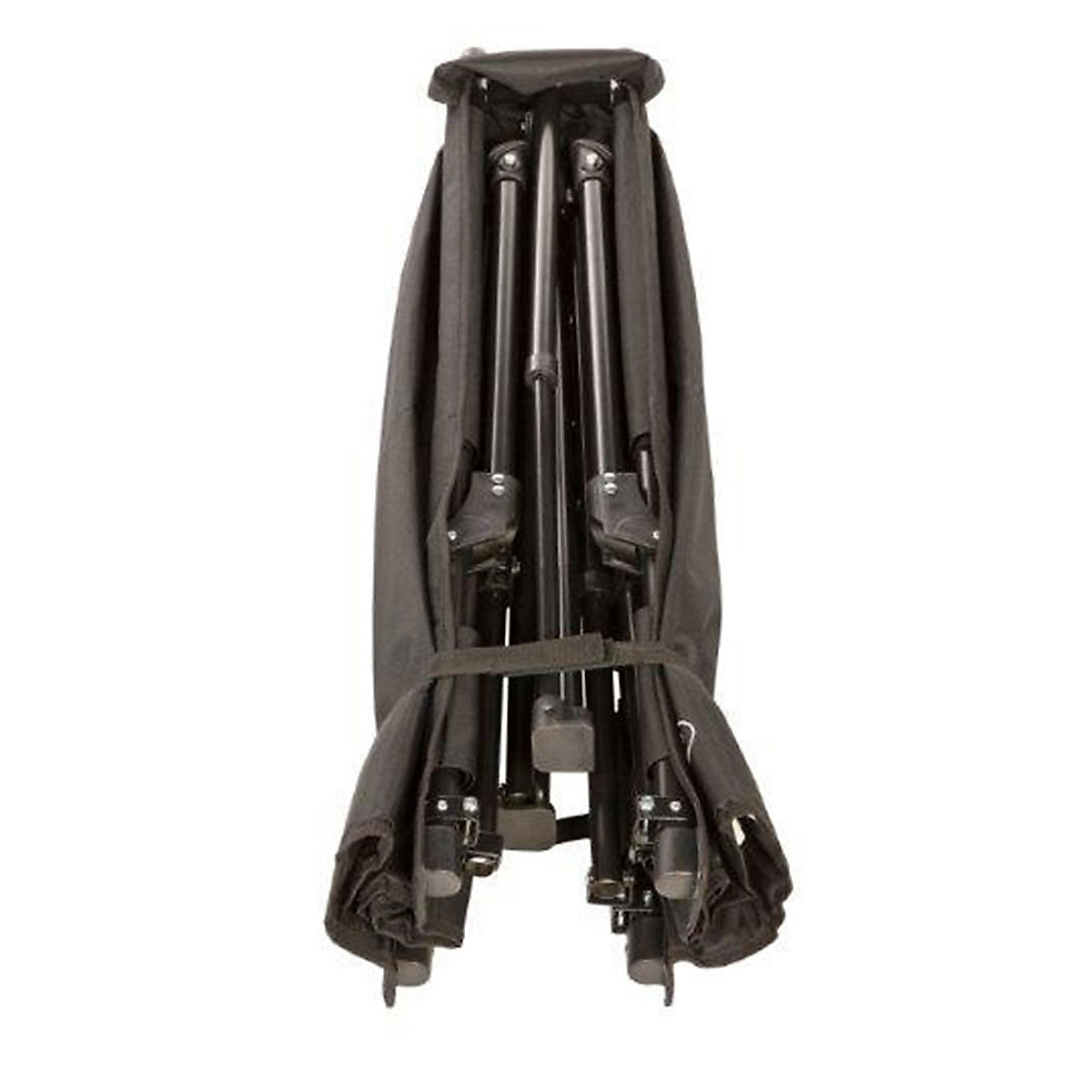 Kamp-Rite Standard Kwik Cot Quick Setup 1 Person Sleeping Bed with Side Storage Pockets, Storage Hammock and 600D Carry Bag, Black