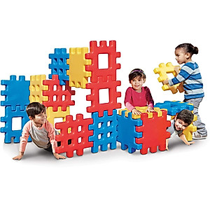 Little Tikes Big Waffle Block Set - 18 pieces, Blue/Red/Yellow