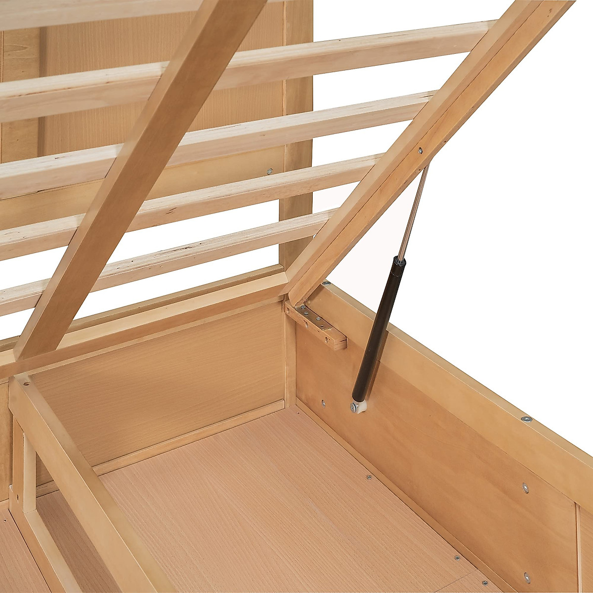 Bellemave Queen Wood Platform Bed Frame with Headboard, Underneath Storage and 2 Drawers, No Box Spring Needed, Easy Assembly, Natural Wood Color