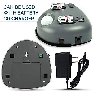 Zone Tech Garage Parking Assist Dual Laser Guide - High-Tech Professional 360 –Degree Adjustable to Wider Angles, Sensor with AC Adapter and Battery Backup for Car/Automotive
