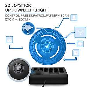 PTZ Keyboard,LEFTEK Analog Camera RS485 Controller Mini PTZ Jorystick with LCD Screen Display Menu