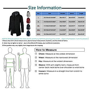 Crewneck Sweater, Men Sweater Mens Pullover Carlton Christmas Sweater Men's Medium Long Coat Hooded Plush Plaid Knitting Drawstring Coat Sweater Warm Solid Color Jackets Tops (XXL, Navy)