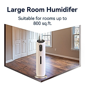TOUTOUAN Humidifiers for Bedroom Large Room,9L/2.3GAL Large Top Fill Cool Mist Humidifier with Essential Oils Remote Control Whisper-Quiet for Baby Kids Adults Home Yoga Sleep Plant