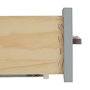 ARIEL 42" Grey Bathroom Vanity Base Cabinet, Right Offset Sink Configuration, 2 Soft Closing Doors, 9 Full Extension Dovetail Drawers, Brushed Nickel