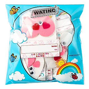 WATINC WT-Valentine Felt Heart Animal-24p