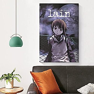 CAON Serial Experiments Lain Anime Poster Canvas Wall Art 90S Room Aesthetic Posters 12x18inch(30x45cm)