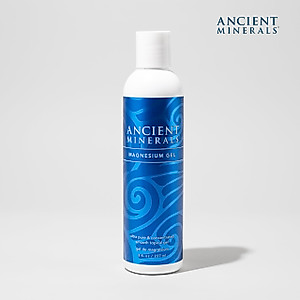 Ancient Minerals Magnesium Gel - 8oz Bottle - Pure Genuine Zechstein Magnesium Chloride - Best for Massage, Topical Skin Application