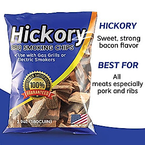 Wood Chips for Smoking Variety Pack, 2 Lbs Each, Apple, Mesquite, Hickory & Cherry Flavor Wood Chips for Smokers & Grills, Bake, Roast, Braise and BBQ, 4-Pack | USA Made