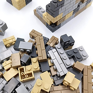 dspitwod 120 Pieces Masonry Profile Bricks Wall Blocks Parts and Pieces Compatible for Major Brand Brick Bulk Building Toy for Kids Age 4-12 Years Old