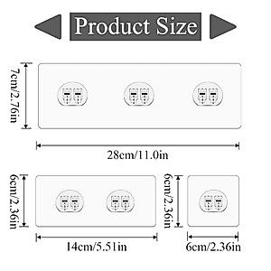 22 PCS Shower Caddy Adhesive Replacement Waterproof No Drilling Shower Shelf Adhesive Replacement Transparent Adhesive Hooks Stickers for Bathroom Storage Shelves Toothbrush Holder Kitchen Racks